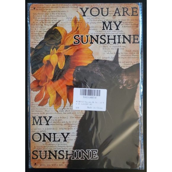 Wall Decor | You Are My Sunshine My Only Sunshine Black Cat Sunflower ...